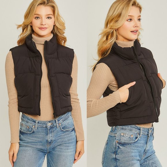 Love Tree | Jackets & Coats | Hayden Puffer Vest Black | Poshmark